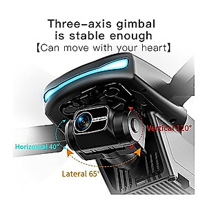 RKSTD 4K Camera GPS RC Drone For Adults, RC Quadcopter, Auto Return, Brushless Motor, Circle Flight, Waypoint Flight, Altitude Hold, Headless Mode, 360° Obstacle Avoidance