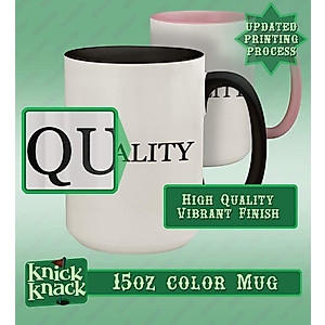 got oilcloth? - 15oz Ceramic Colored Handle and Inside Coffee Mug Cup, Black