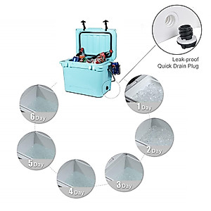 Cooler Drain Plug for Yeti Cooler Plug Replacement Accessories for Yeti, Cooler Wheels Compatible with Yeti's Line of Roadie, Tundra, and Tank Coolers Fit ORCA Coolers (Black, 2 Pack)