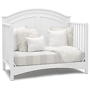 Delta Children Perry 6-in-1 Convertible Crib - Greenguard Gold Certified, Bianca White