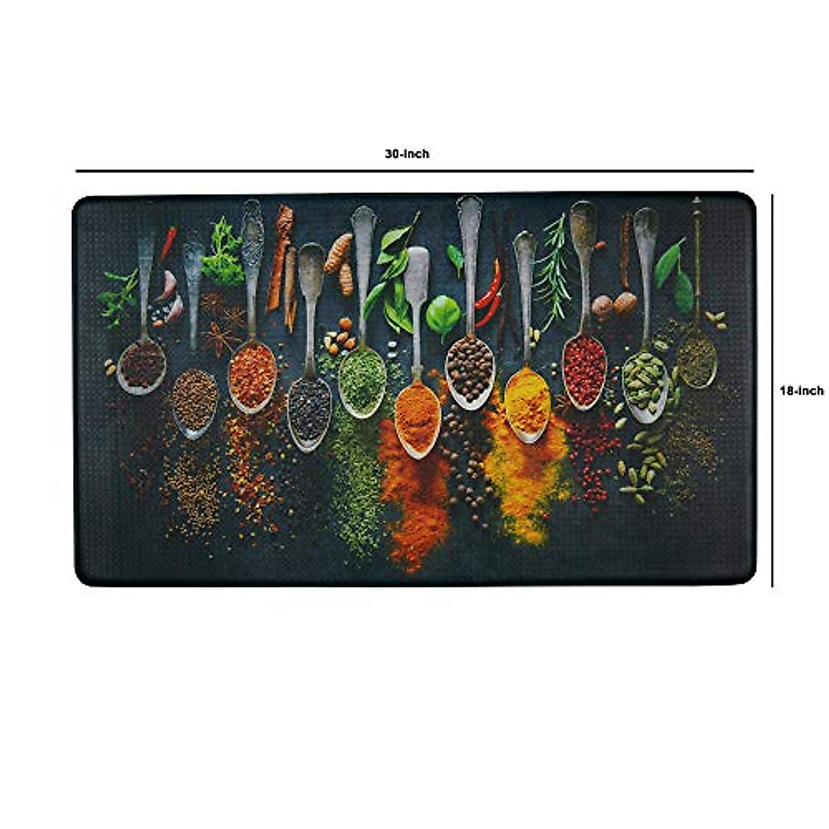 UpNUpCo Artistic Beautiful Anti Fatigue Kitchen Floor Mat - Unique Floor Mats - Pain Relief Padded Kitchen Mats - Floor Mats For In Front Of Sink - Memory Foam 30" X 17.5" X 10mm Cushion Spicy