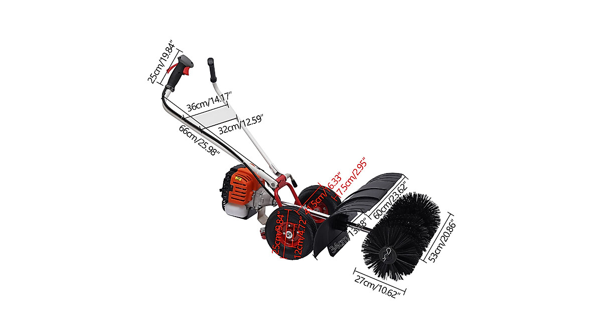 Powerful 52cc Snow Sweeper - Efficient Outdoor Cleaning