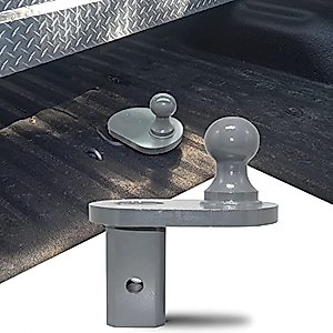 GNXA4085 Gooseneck Ball Extender, Heavy Trailer Hitch for B&W Trailer Hitches Turnoverball Gooseneck Hitch Extender, 4 Inches Offset, 20000 lbs GTW/ 5000 lbs VTW, 2-5/16 Inch Diameter Ball