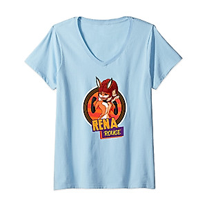 Womens Miraculous Collection Rena Rouge Badge V-Neck T-Shirt