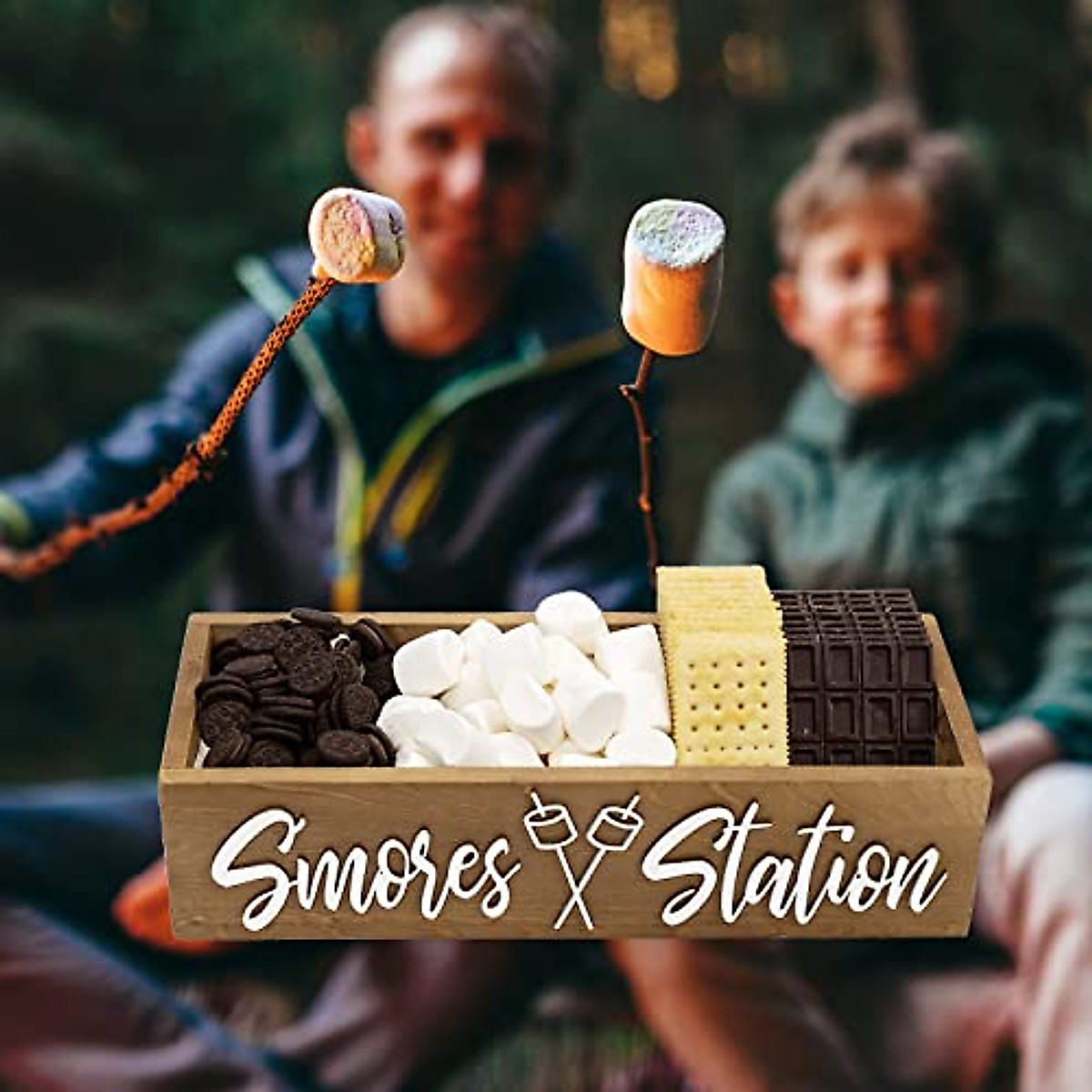PuGez S'mores Station Box - Rustic Outdoor S'mores Kit