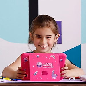 SoyMomo Tablet Pro 2.0 for Kids, Parental Control with Remote Blocking, Cyberbullying Detector, WiFi, Bluetooth, 8” Screen, 64GB Memory, 4GB RAM, Camera, 5000 mHa, Includes Silicone Case (Pink)
