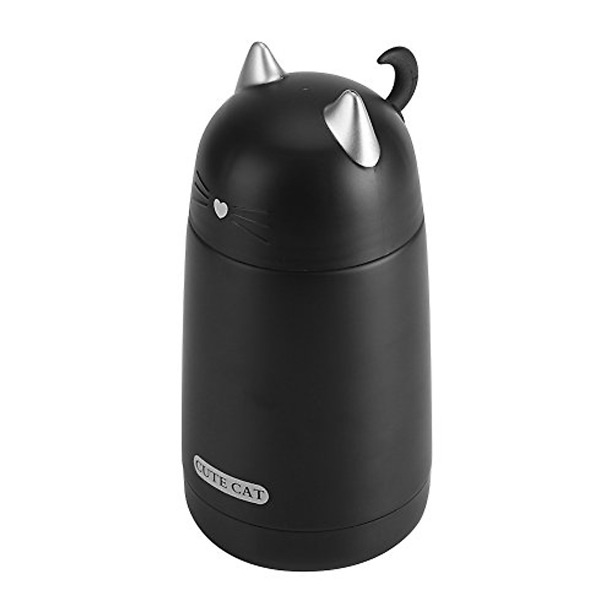 Fdit 330ML Cute Cat Bottle Vacuum Insulated Stainless Steel Thermal Coffee Travel Mug Reusable Thermal Cup Kids Water Bottle Keeps Drinks Hot or Cold for Hours(2#)