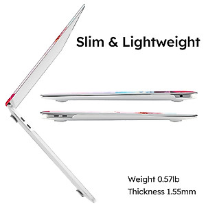 iCasso MacBook Air 13.3 Inch Case with Retina Display Touch ID, Durable Laptop Hard Shell + Keyboard Cover, Colorful Sky