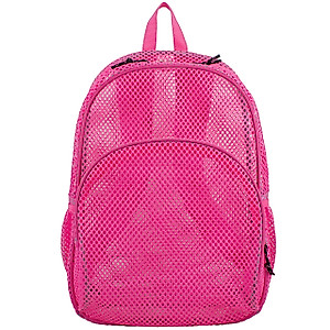 Eastsport Mesh Backpack With Adjustable Padded Shoulder Straps (Pink)