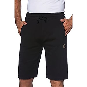 JP 1880 Menswear Big & Tall Plus Size L-8XL JP Logo Comfy Sweat Shorts Black X-Large 702636 10