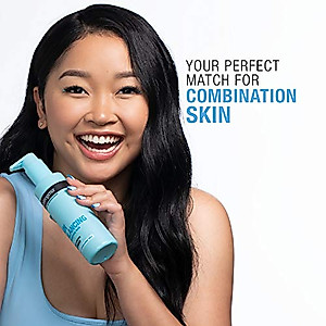 Neutrogena Skin Balancing Purifying Gel Cleanser with 2% Polyhydroxy Acid (PHA), Softening Face Wash for Normal & Combo Skin, Paraben-Free, Soap-Free, Sulfate-Free, 6.3 oz