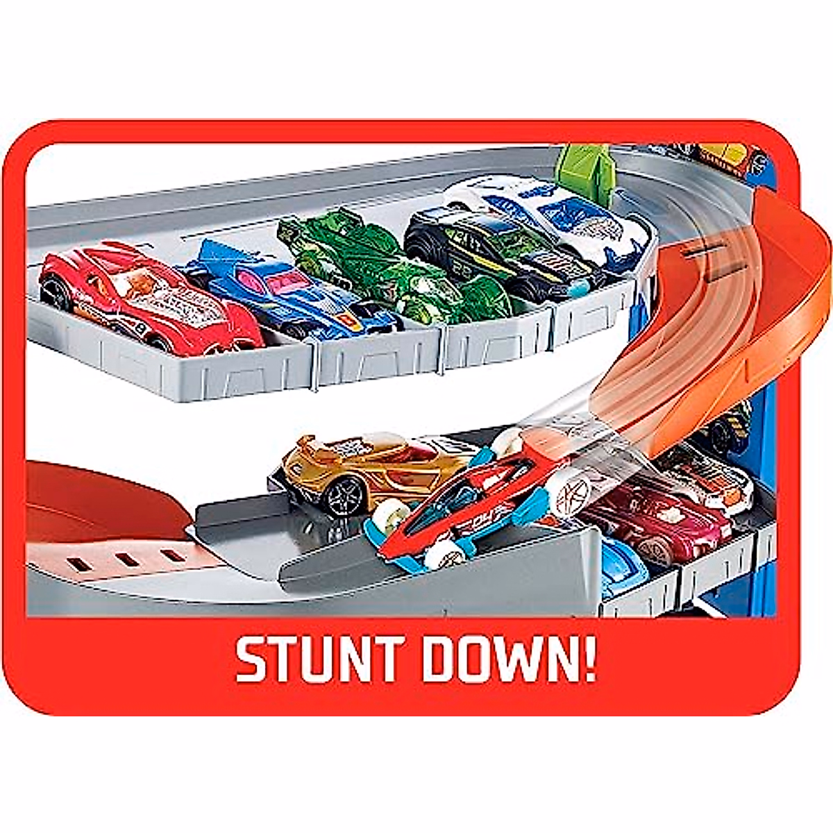 Hot Wheels City Stunt Garage Play Set Gift Idea for Ages 3 to 8 Years Elevator to Upper Levels Connects to Other Sets, Boys