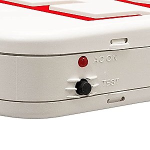 LFI Lights | Compact Combo Red Exit Sign with Emergency Lights | White Housing | All LED | Two Adjustable Round Heads | Hardwired with Battery Backup | UL Listed | (1 Pack) | COMBOJR-R