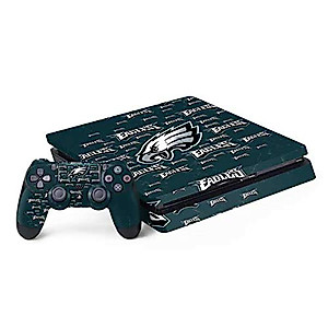 Skinit Decal Gaming Skin Compatible with PS4 Slim Bundle - Officially Licensed NFL Philadelphia Eagles Blast Design