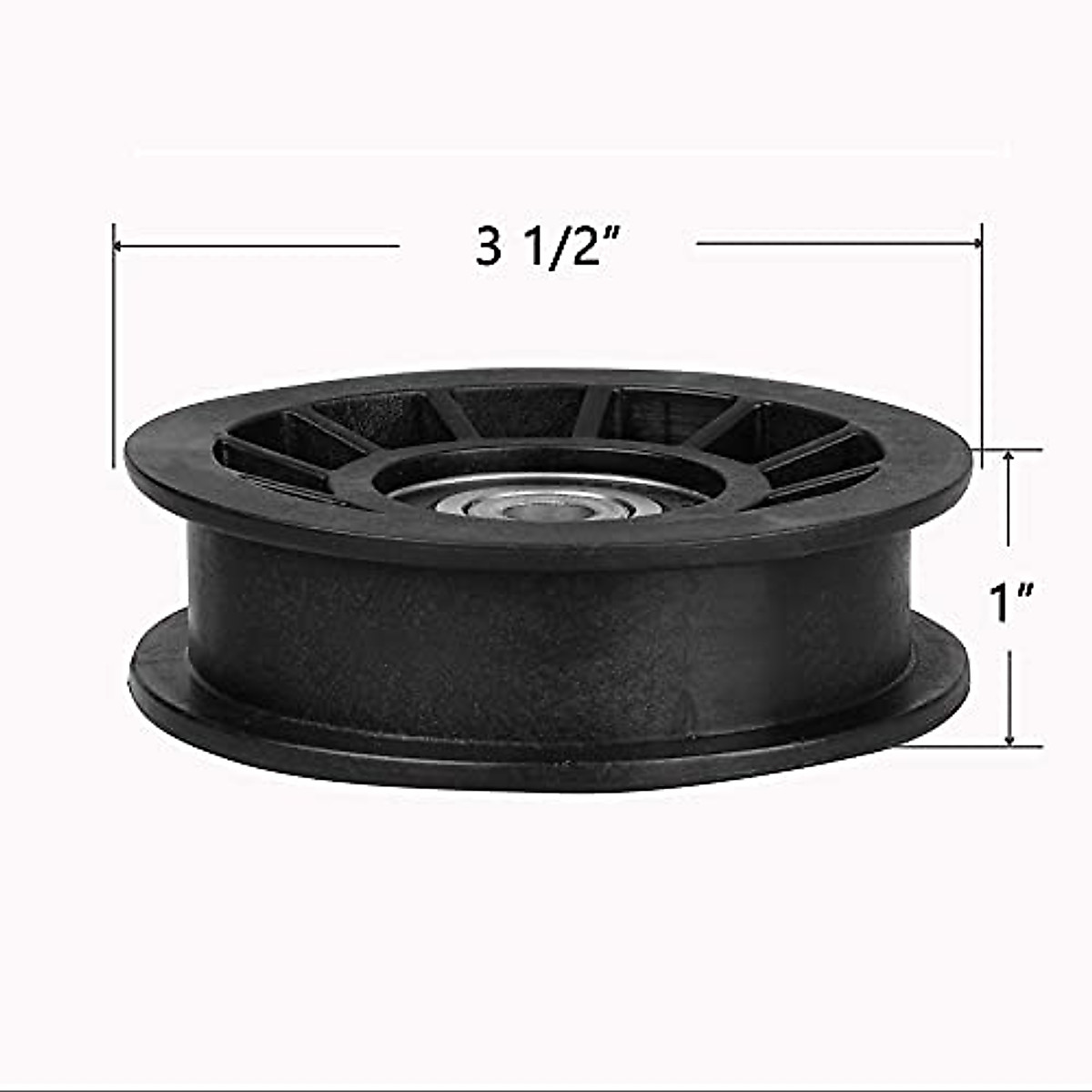 Fourtry 194327 Flat Idler Pulley Fit for Craftsman Riding Mower - Flat Pulley Fit for HU Ariens Poulan Craftsman YT4000 YS4500 Lawn Tractor with 42" 54" Deck, Replace 532194327 280-6630