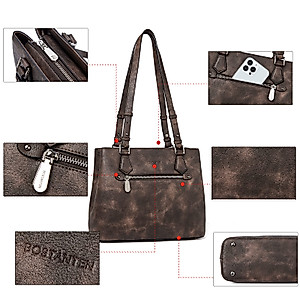 BOSTANTEN Women Handbag Genuine Leather Shoulder Bags Soft Designer Top Handle Purses