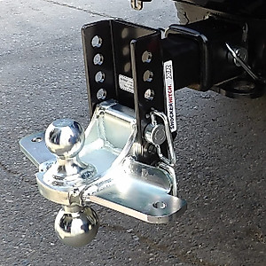 Shocker XR Combo Ball Mount Hitch with Sway Control Tabs, Fits 2" Hitch 4" Drop / 4" Rise
