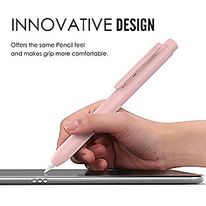 MoKo Holder Case for i-Pencil, Retractable Tip Cap for New iPad 10.2 2019/iPad Air (3rd Generation) 10.5" 2019/iPad Mini (5th Generation) 7.9" 2019 i-Pencil（Only for i-Pencil 1st - Pink