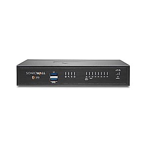 SonicWall TZ370 Network Security Appliance (02-SSC-2825) Bundled with a SonicWall 1 Year 8x5 Support for TZ370 (02-SSC-6613)