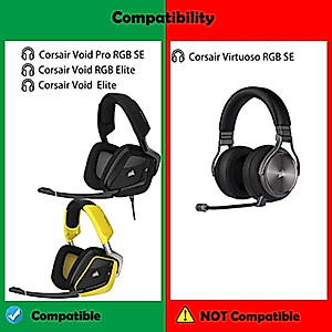 DowiTech Cooling Gel Headphone Replacement Ear Pads Cushions Headset Earpads Compatible with Corsair Void / Corsair Void Pro Premium Gaming Headset with 7.1 Surround Sound