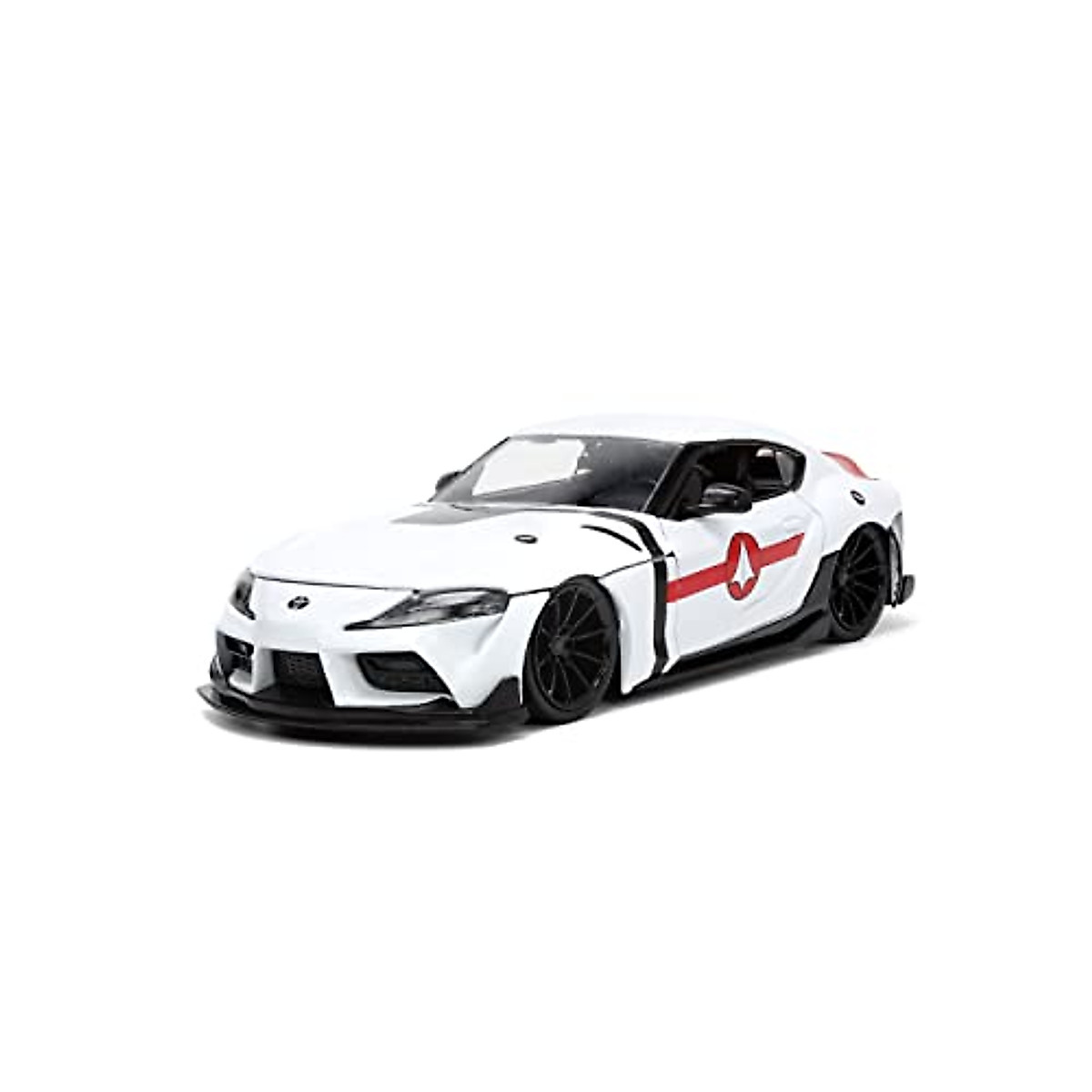 Robotech 1:24 2020 Toyota Supra Die-cast Car & 2.75" Rick Hunter Figure, Toys for Kids and Adults