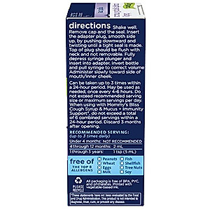 Mommy's Bliss Organic Baby Cough Syrup & Mucus Night Time, Contains Organic Agave and Ivy Leaf, Made for Babies 4 month+, 1.67 Fluid Ounces