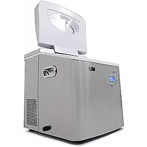 Whynter IMC-491DC Portable 49lb Capacity Stainless Steel with Water Connection Ice Makers, One Size