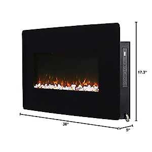 Dimplex Winslow 35" Wall-Mounted Electric Fireplace (Model: SWM3520), 4777 BTU, 120 Volt, 1400 Watt, Black