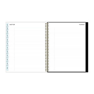 Blue Sky 2023 Weekly and Monthly Planner, January - December, 8.5" x 11", Clear Pocket Cover, Wirebound, Baccara Dark (142082)