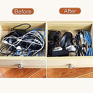 120PCS Reusable Cable Ties Black Cable Management Cord Organizer 6 Inch Wire Straps for Home Office Data Centers USB Desk Electronics Accessories Organizing