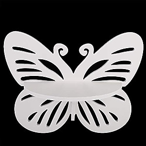 Floating Shelves Wall Mounted Shelf Butterfly Shape for Bedroom Bathroom Living Room Kitchen Home Office Laundry Room, 13 x 4.72 x 10.63in