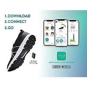 TRAQ by Alegria Womens Qutie Black Multi Smart Walking Shoe 8-8.5 M US