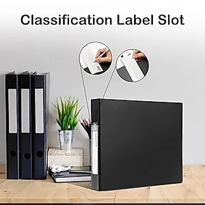 3 Rings Business Check Binder for 3 on a Page Checks, Fit 3 & 9 Holes Check (9" x 13")