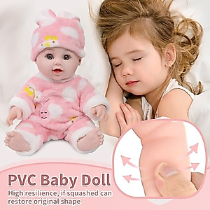 TUSALMO 12 Inch Baby Doll with Accessories Set,Soft Baby Dolls for 3+ Year Old Girls boy,Baby Toys for Birthday Gift