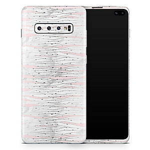 DesignSkinz Karamfila Silver & Pink Marble V10 Protective Vinyl Decal Wrap Skin Cover Compatible with The Samsung Galaxy S20 (Screen Trim & Back Glass Skin)
