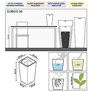 Lechuza Cubico Premium 30 - All-In-One, Scarlet