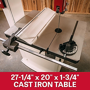 JET 20-Inch Woodworking Bandsaw, 5 HP, 1Ph 230V (JWBS-20-5)