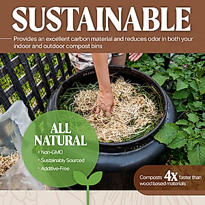 HealthiStraw GardenStraw, 3 cu ft - All-Natural Mulch for Vibrant Gardens, Vegetables Lawn Seeding - Water-Conserving, Weed-Suppressing Wheat Straw - Sustainably Sourced, Thoroughly Cleaned
