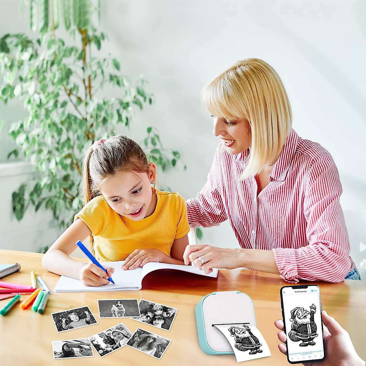 HOTCOLOR T02/M02X White Thermal Paper-10-Year Sticky Compatible With Phomemo/Memoking M02/T02 Mini Printer 50mmx3.7m for Journal Photo Texts Study Notes and More, 3 Rolls