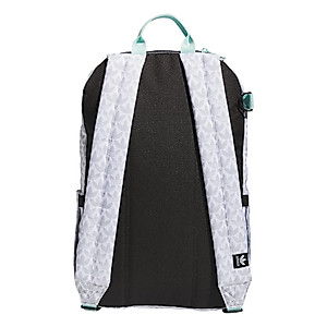 adidas Originals Graphic Backpack, Monogram AOP-White/Carbon Grey/Semi Flash Aqua Blue, One Size