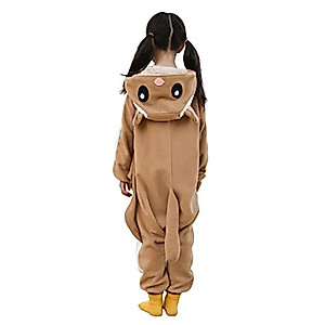 Flora Huxley Kids Animal Onesie Cosplay Helloween Costume (Flying Squirrel, 6 Years)