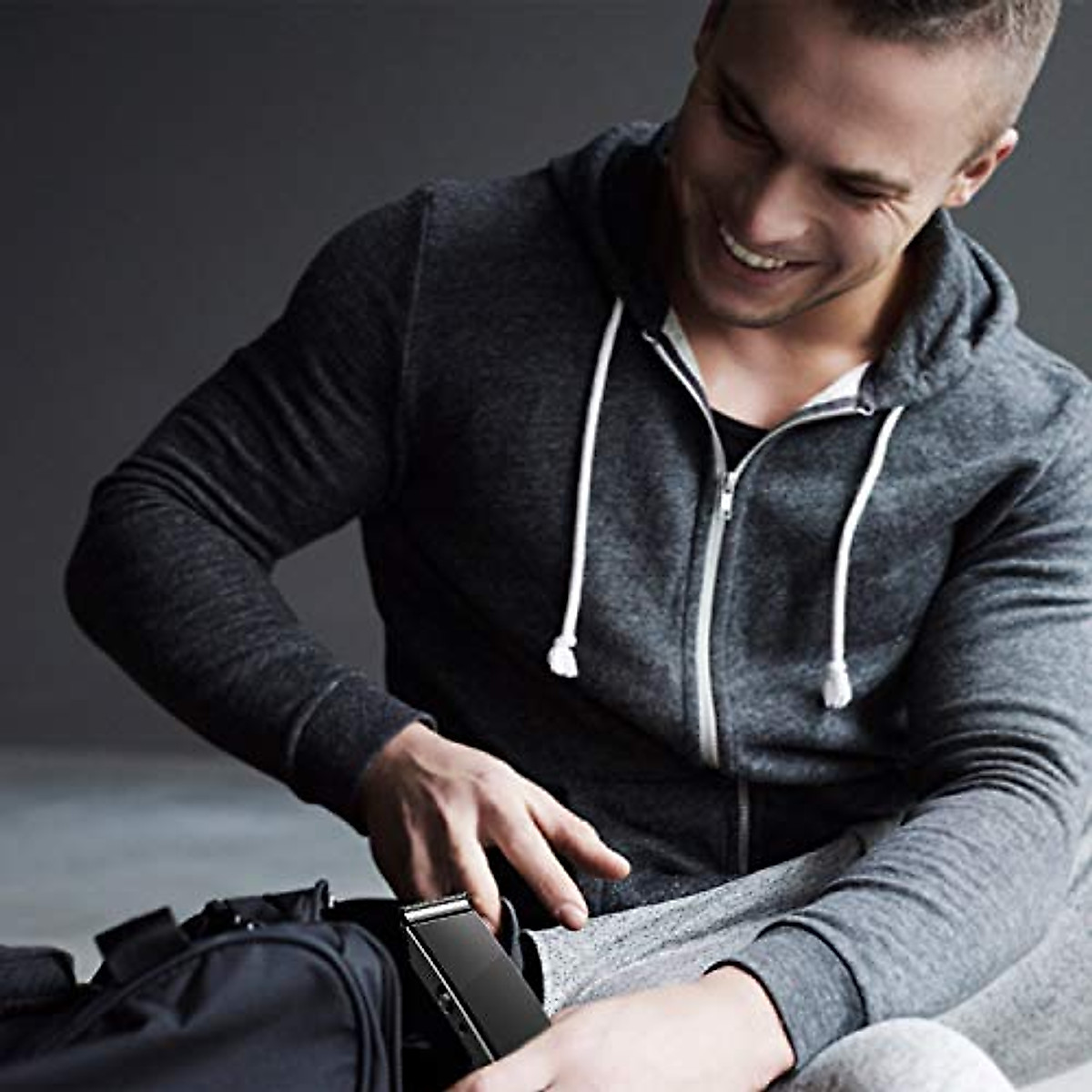 Pure Enrichment TRYM Lithium Rechargeable Beard Trimmer - 11-Piece Grooming Kit with Cordless Use, Charging Dock, 4 Trim Attachments, Cleaning Brush, Clipper Oil, and Drawstring Travel Bag (Black)