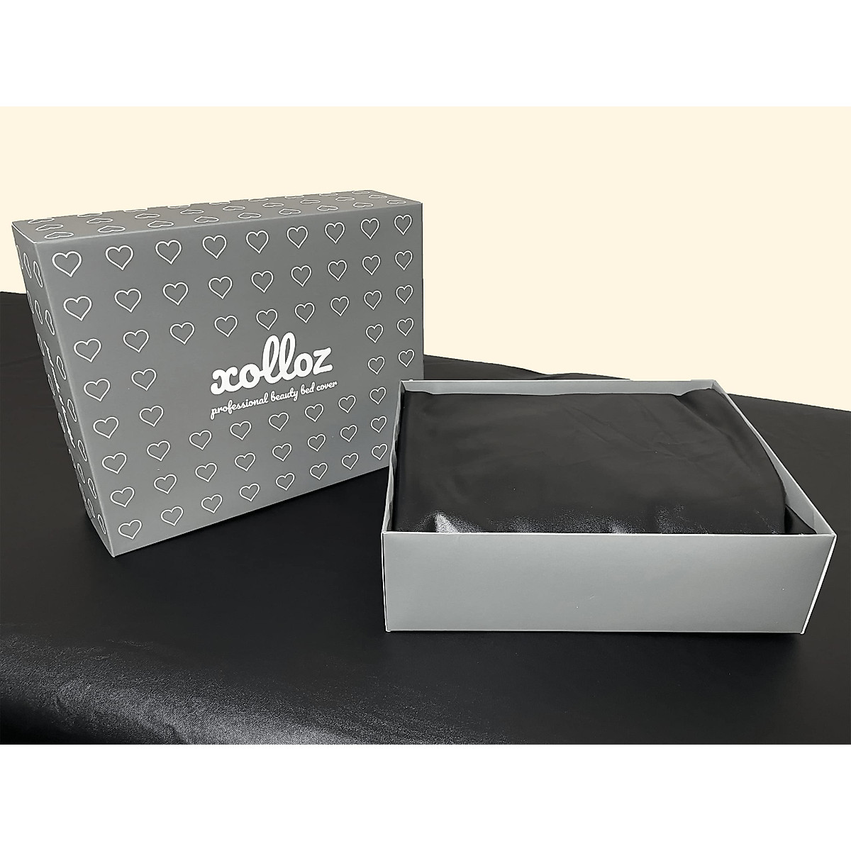 XOLLOZ | Lash Bed Mattress + Wipeable Cover + Pillow | Mattress with Four Corner Straps & Anti-Slip Bottom | Curved Pillow with Neck & Back Support | Wipeable Artificial Leather Bed Cover