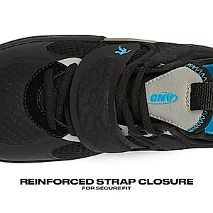 AND1 Gamma 4.0 SS Boys & Girls Basketball Shoes, Kids Youth Cool Basketball Sneakers with Strap - Black, 13 Little Kid