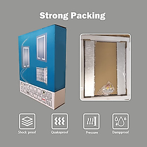 ES-DIY Lighted Medicine Cabinet with Mirror 24 x 30 Inch, Recessed or Surface Mount led Medicine Cabinet, 2 Outlets, Defog, Stepless Dimming,Medicine Cabinet Color Temper 3000K-6400K,Right Hinge