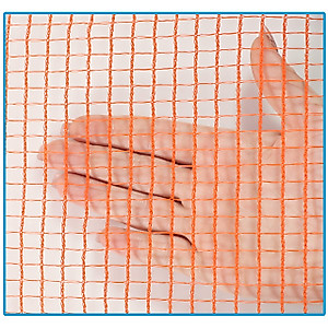 KidKusion Non-Retractable Driveway Safety Net, Orange, 20' | Outdoor Barrier; Playtime Safety; Yard Safety