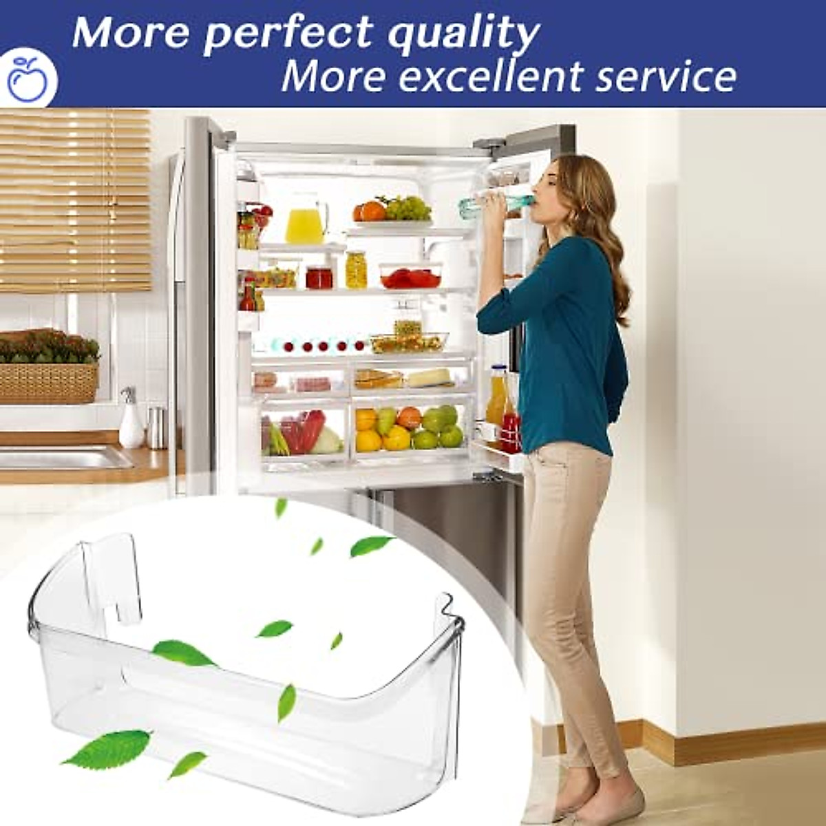 UPGRADED 240323002 Refrigerator Door Bin Shelf Compatible with Frigidaire & Electrolux Parts Replaces 240323006 240323009 240323005 AP2115742 AH429725 EA429725 PS429725