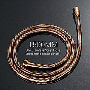 MINJING Handheld Bidet Sprayer Rose Gold, Stainless Steel Bidet Sprayer for Toilet, High Pressure Body Cloth Diaper Sprayer, Bidet Hose for Personal Hygiene,B