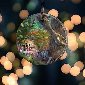 Trend Setters The Wizard of Oz – Witch and Monkey – Thomas Kinkade Studios - 3.5” Starfire Prints Hanging Glass Print Accessory - Ideal for Gifting and Collecting