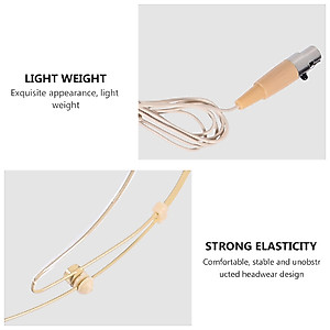 FAVOMOTO 2PCS Microphone Headset Mic, USB Headphones Microphone Discreet Headworn Earset Flexible Wired Microphone over Ear Hanging Mic Computer Speakers for Lectures Performance Theater Podcasts